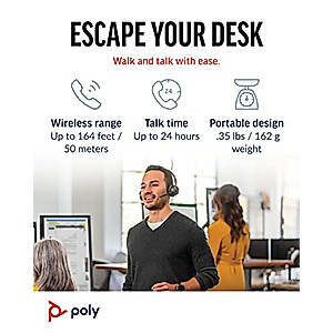 Poly Voyager 4320 UC Wireless Headset | Noise-Canceling Mic