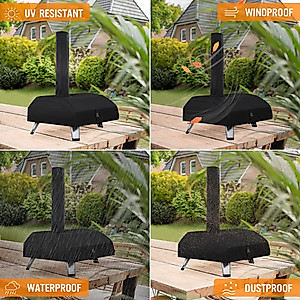 Carry Cover for Ooni Karu 16 inch Pizza Oven, iCOVER Heavy Duty Portable Outdoor Pizza Oven Cover for Ooni Karu 16 Multi-Fuel Waterproof Backyard Pizza Oven Accessories