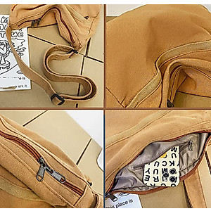 Messenger Bag for Men Women Large Capacity Crossbody Bag Canvas Tote Bag Shoulder Bag Satchel Hobo for School Work