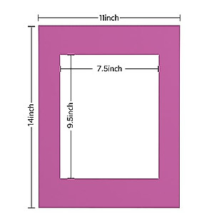 eletecpro 5 Pack Acid-Free Picture Mats Set, 11x14 Inch Core Bevel Cut Mats, Backing Boards, Clear Bags for Framing 8x10 Inch Photos, Artwork, Prints, Display and Preserve Cherished Pictures