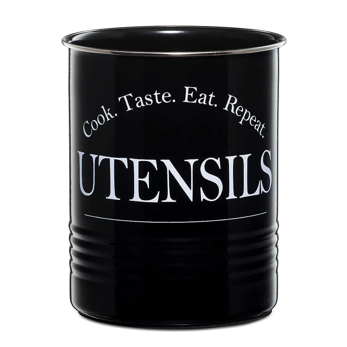 Bartnelli Large Kitchen Utensil Holder Organizer For Countertop, Farmhouse Storage Caddy With Stable Padded Base