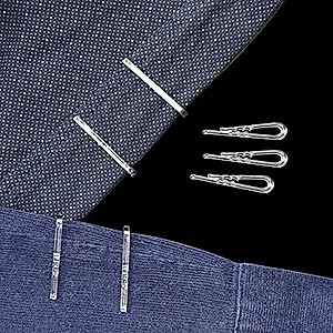 1000 Pcs U Shape Plastic Alligator Clips with Teeth Clear Shirt Folding Clips for Socks Dress Ties Hold Garments in Place