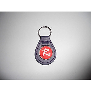 AMC RAMBLER R LOGO LEATHER KEYCHAIN - PURPLE