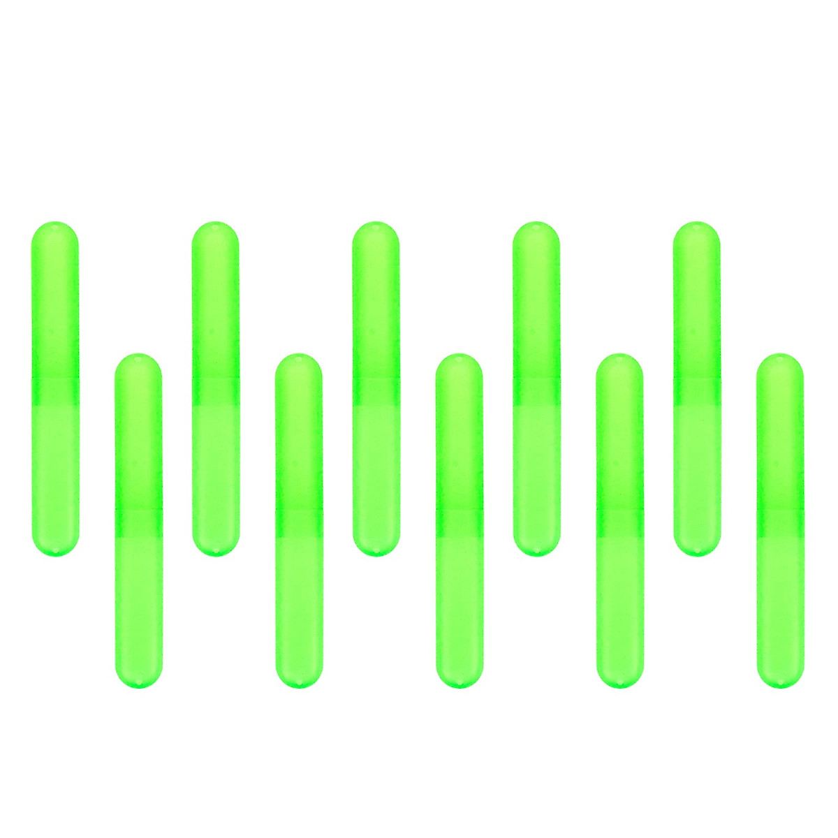 Xiaoyztan 10 Pcs Portable Travel Toothbrush Case Matte Translucent Toothbrush Storage Box Toothbrush Bucket Toothbrush Container (Green)