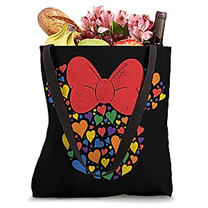 Disney Minnie Mouse Icon Retro Rainbow Hearts Tote Bag