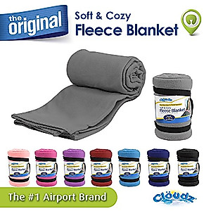 Cloudz Fleece Travel Blanket - Grey