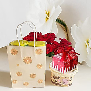 BaShiDer Yellow Gift Bags 16Pcs Lemon Gift Bags and Paper Bags with Handles for Party Favors(Lemon-Yellow)