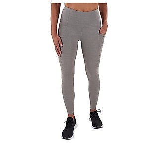 Members Mark Ladies Everyday Perforated Legging (as1, Alpha, m, Regular, Regular, Medium Grey Heather, Regular)