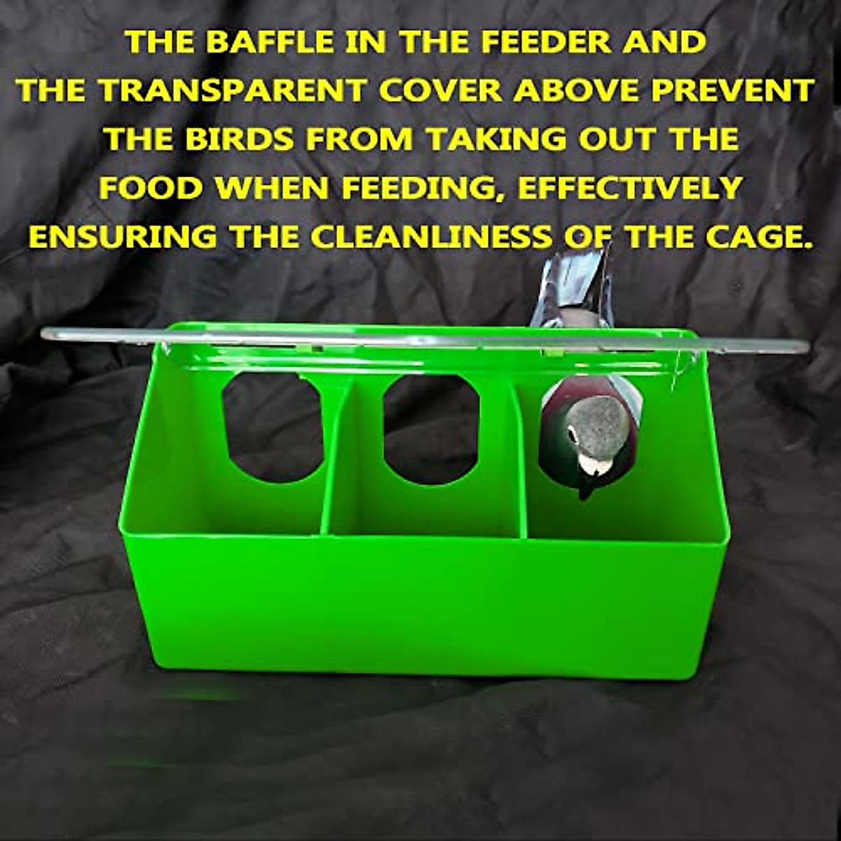 Pigeon Feeder Quail Feeder Water 2 Pack Bird Chicken Duck Feeder with 3 Hole Pet Bowls & Feeders Eat Food (Three Hole)