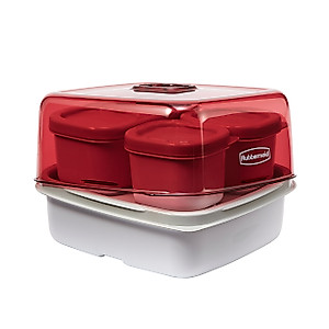 Rubbermaid Fasten + Go Sandwich Kit, Marsala, 4-Piece Set