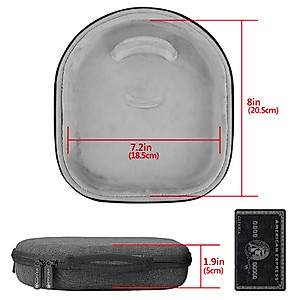 Geekria Shield Headphones Case Compatible with Sony WH-CH510, WH-CH710, WH-CH520, WH-1000XM5 Case, Replacement Hard Shell Travel Carrying Bag with Cable Storage (Dark Grey)
