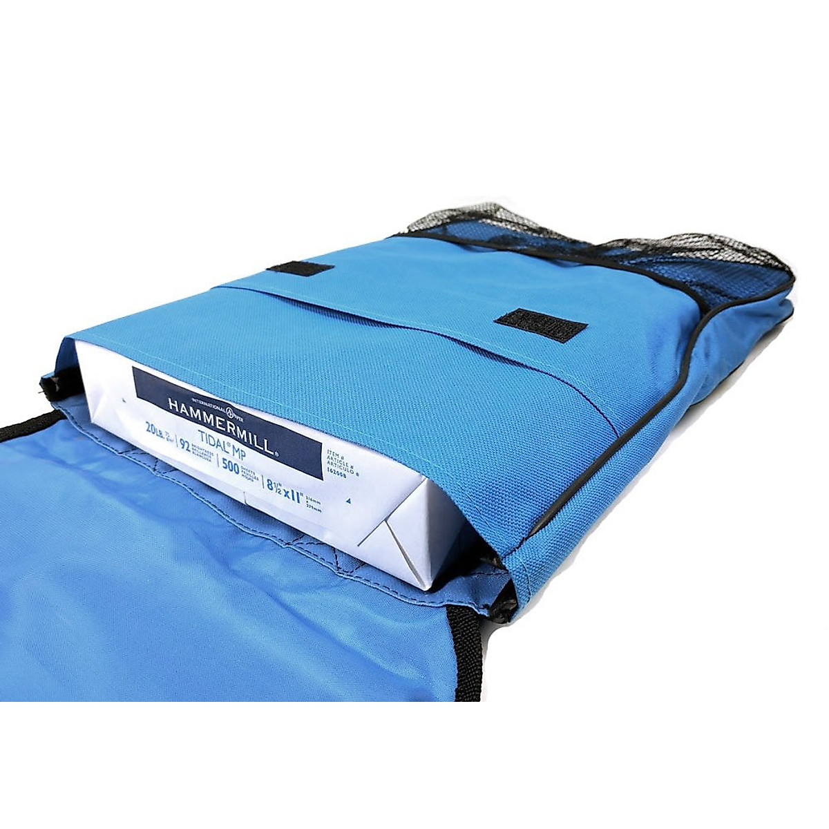 EAI Education NeatSeat Classroom Chair Organizer | Oversized Name-Tag Card, Dual Inner Pockets, Blue, 16" x 12" with 1 1/2" Gusset, Set of 4
