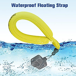 JOTO 2 Pack Floating Wrist Strap for Waterproof Camera Underwater Phone Pouch up to 11 ounce/315g -Yellow
