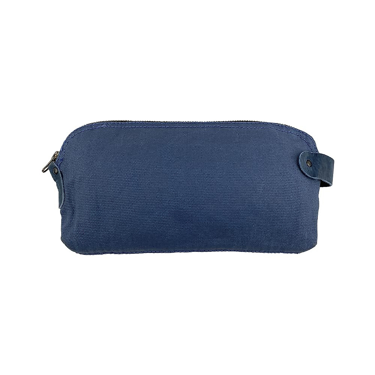 Hide & Drink, Large All Purpose Dopp Kit Utility Bag, Waxed Canvas, Handmade, Blue Mar