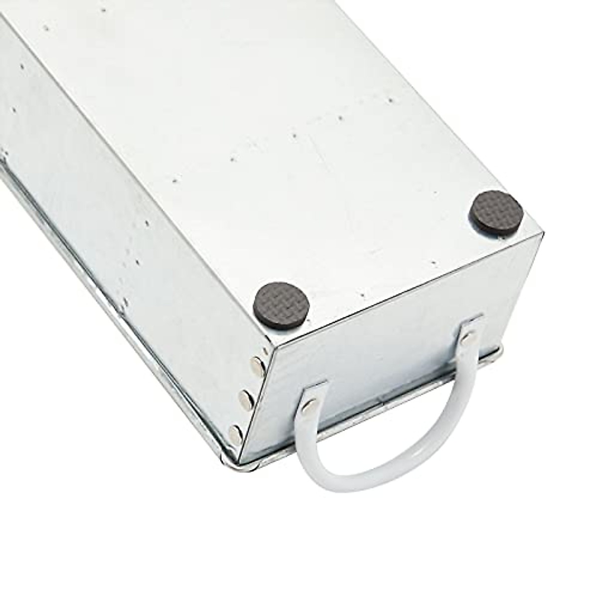 Galvanized Metal Tray Caddy with 4 Compartments for Kitchen (16.75 x 5 x 3 In)