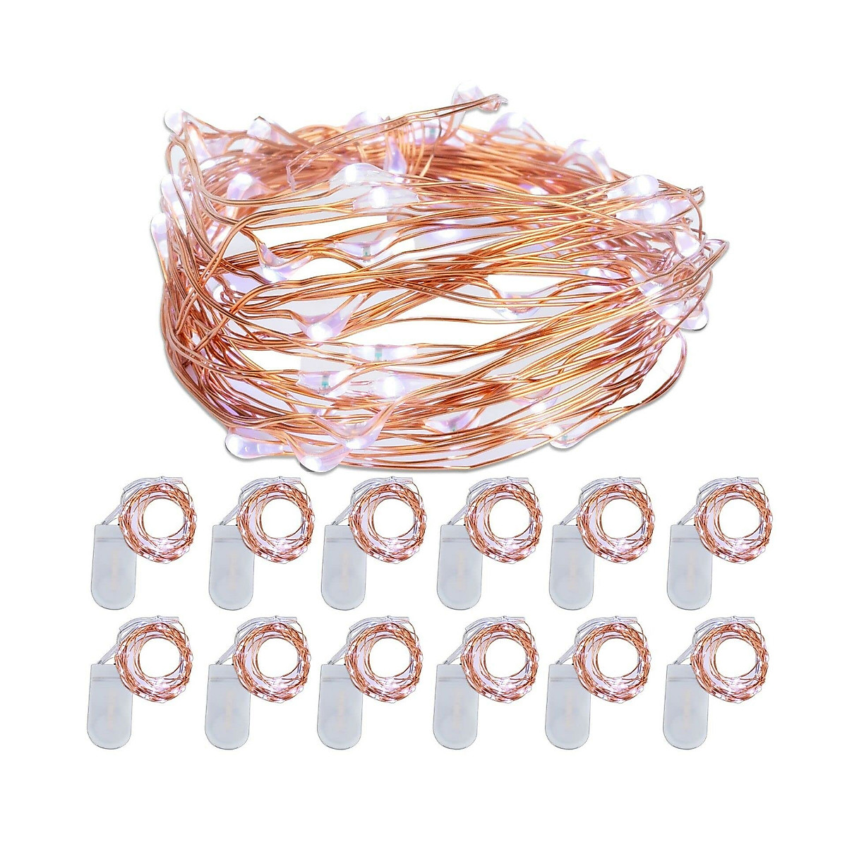 12X 20 LED CW String Battery Operated Copperr String Wire Fairy Lights Xmas Party