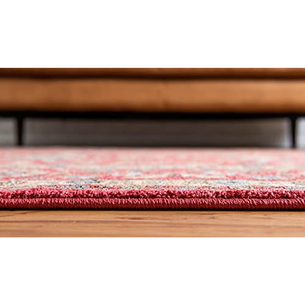 Rugs.com Chelsea Collection Rug – 5' x 8' Red Medium Rug Perfect for Bedrooms, Dining Rooms, Living Rooms