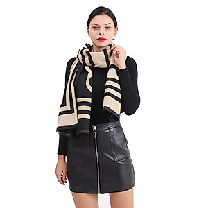 SPFAS Warm Cashmere Feel Scarf for Women Winter Pashmina Shawl and Wraps Soft Large Blanket Scarves