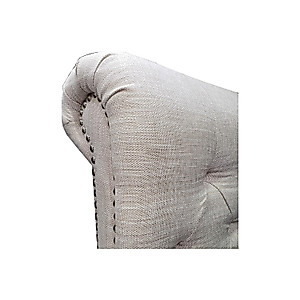 Best Master Furniture Jean-Carrie Upholstered Sleigh Bed Cal. King Beige