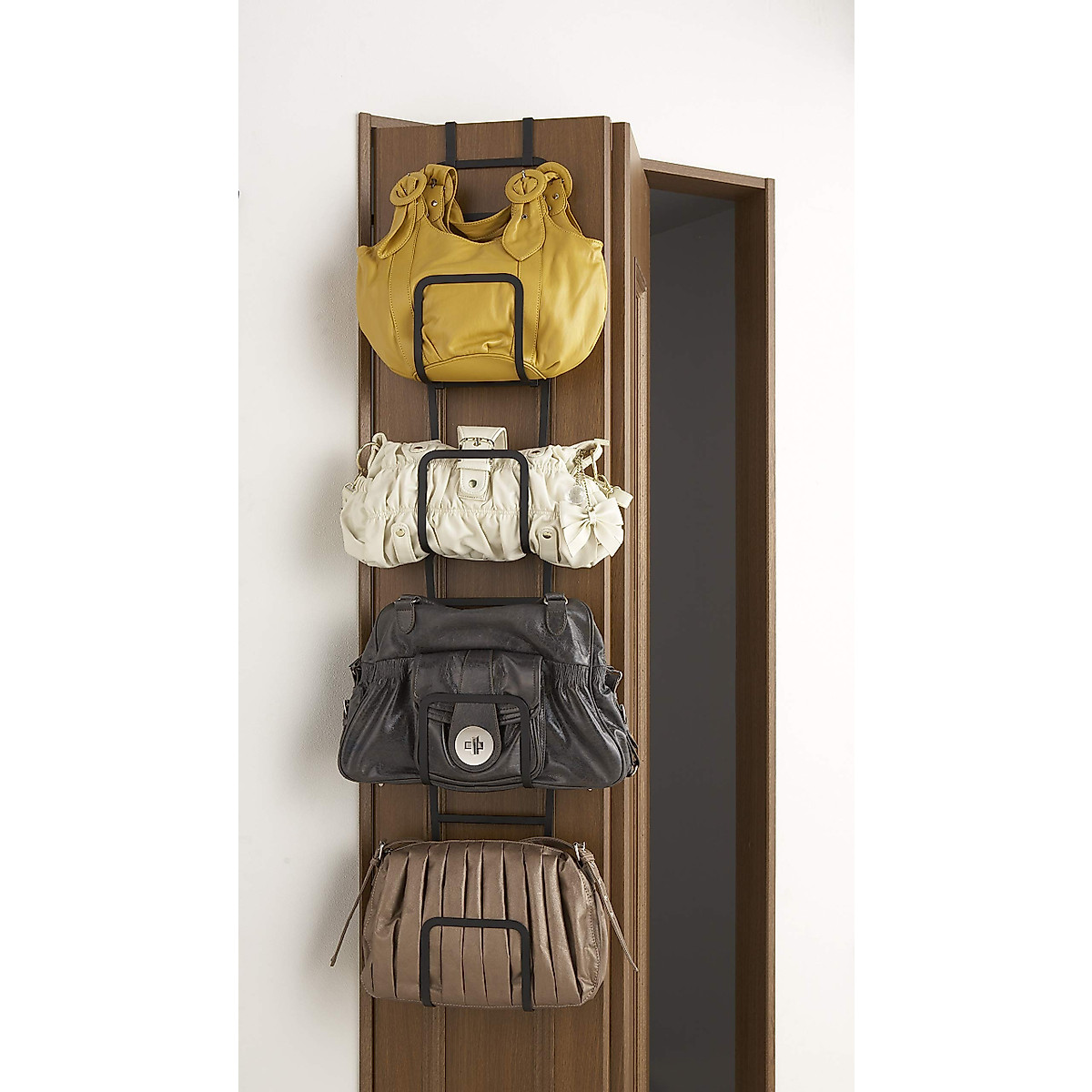 Yamazaki Bag Holder, Steel, Black, Anpassbar