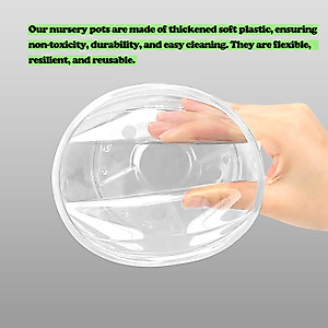 OUPSAUI 21 Pack 3.5/5/6 Inch Clear Nursery Pots for Plants, Clear Plant Pots with Drainage Holes, Flexible Plastic Nursery Pots Variety Pack, Seedling Planter Seed Starter Pots(3.5+5+6 Inch)