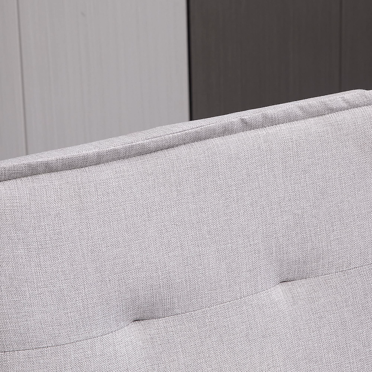 HOMCOM Modern Modular Accent Chair, Armless Fabric Sectional Sofa for Living Room or Bedroom, Grey