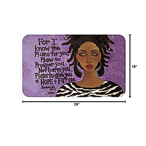 Shades of Color African American Interior Floor Mats, 29.5 x 17.7 Inches, I Know The Plans (IFM104)