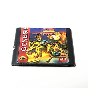 Royal Retro Streets Of Rage 3in1 For Sega Genesis Mega Drive 16 Bit Game Cartridge For PAL And NTSC (Black)