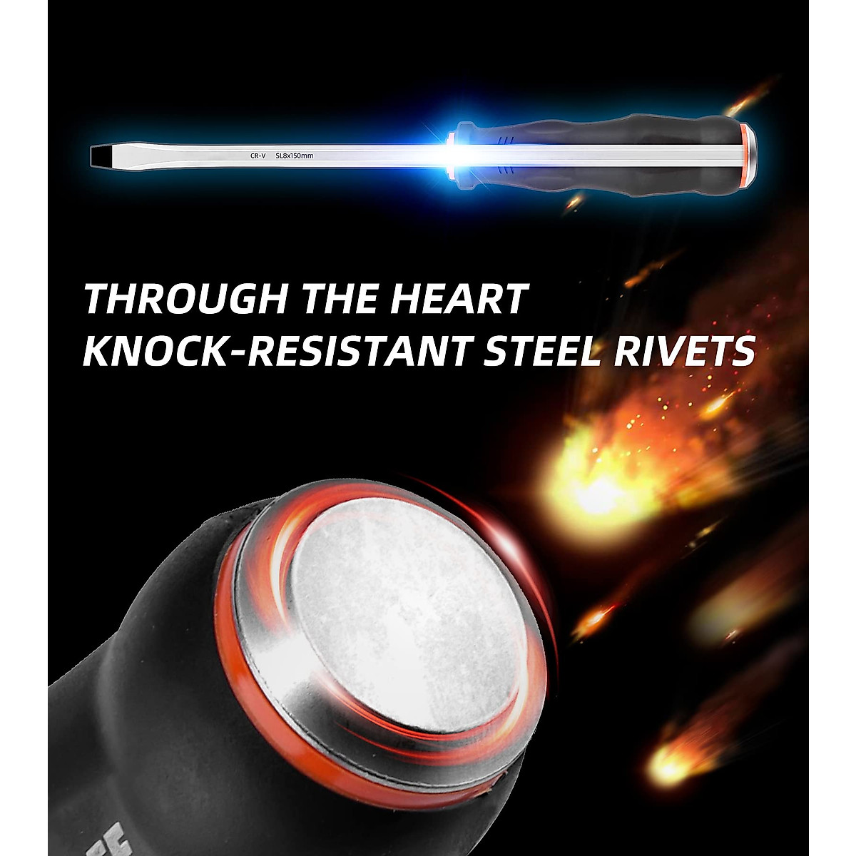 DIFFLIFE Screwdriver Sets Screwdriver Kit 6-Piece, Professional Cushion Grip Insulated Magnetic Tip Electrician Screwdriver Kits (6-Piece)