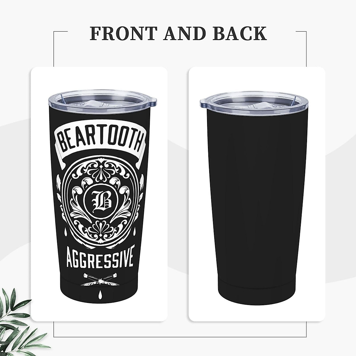 ONIAWO Beartooths Band Stainless Steel Insulated Tumbler 20oz with lid Travel Mug with Straw for Cold Hot