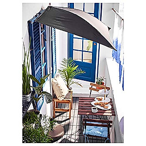 Ikea TÄRNÖ chair, outdoor foldable black/light brown stained Acacia