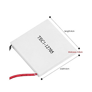 Sumklin TEC1-12715 Peltier Cooling Plate Cooler Module 12V 15A TEC1-12715 Cooling Chip 40x40mm 3PCS Semiconductor Refrigeration Tablets