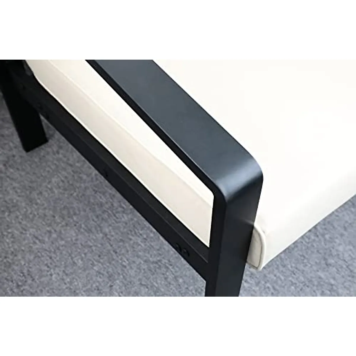 Double Armchair, Modern Design Outdoor Patio Furniture with Cushions in Stripe,Aluminum Fram, Backyard Porch Poolside Lawn with Coffee Table(Beige)