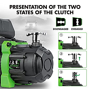 STEGODON Winch 13500 lb. Electric Winch Synthetic Rope Winch，12V Power Waterproof Winch with 2 in 1 Wireless Remote for Towing Jeep Truck Off Road (Jungle EX)