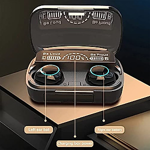 YUUAND Wireless Bluetooth 5.2 in Ear Earbuds TWS Lightweight Earbuds Built in Microphone Noise Cancelling Heavy Bass IPX5 Waterproof Earbuds with Charging Case