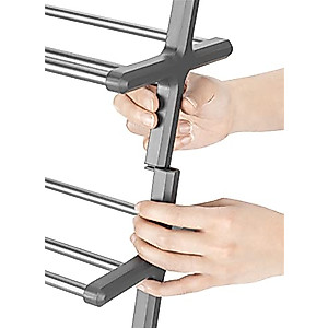 Whitmor 5-Tier Leaning Shoe Rack, Gray