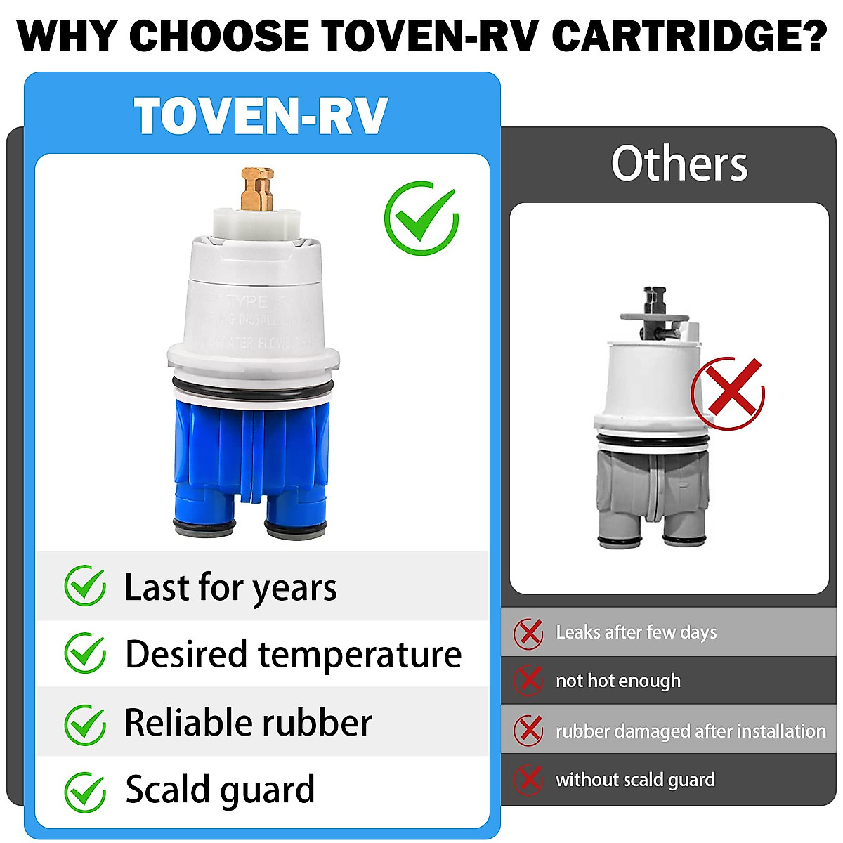 RP19804 Delta Shower Cartridge Replacement for Delta 1300/1400 Series Single Handle Bath Tub and Shower Faucet Parts Replacement Pressure Balance Cartridge For Delta Select Monitor Valves (1993-2007)