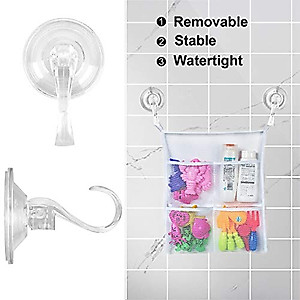 12PCS Wreath Hanger, Suction Cup Hooks with Key Lock, Heavy Duty Shower Suction Cup Hook Wall Door Glass Window Bathroom Suction Cups Hook, Door Hanger, Vacuum Plastic Hooks Holds up to 22Lbs