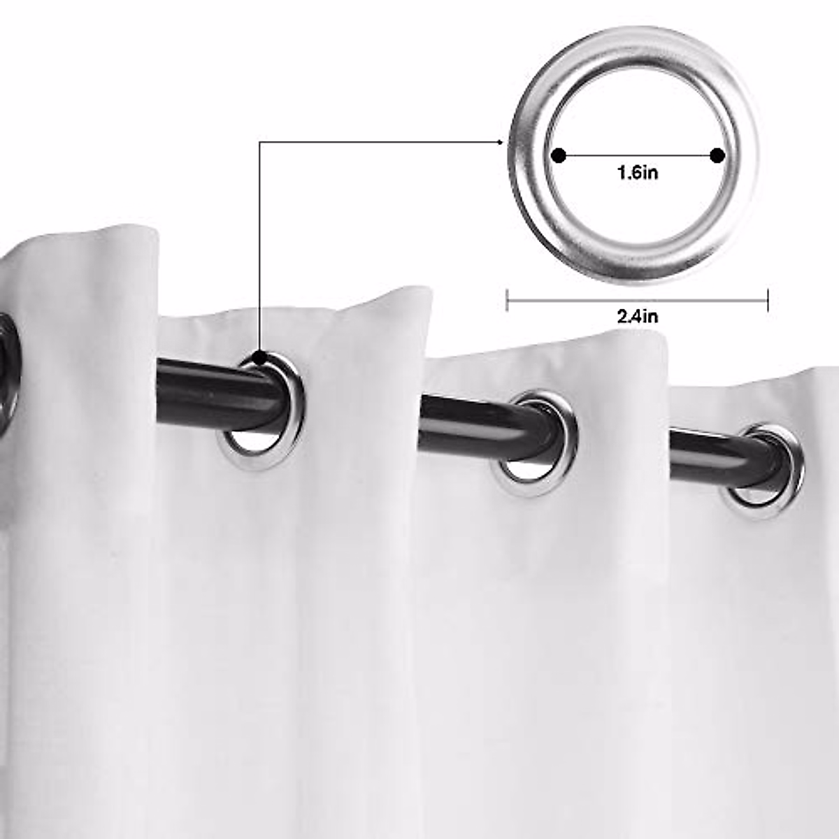 Big buy store Blackout Curtains Panels Sunflower Butterfly Thermal Insulated Grommet Window Curtains White Background Room Darkening Curtain Drapes for Bedroom & Living Room 52inches W x 84inches L