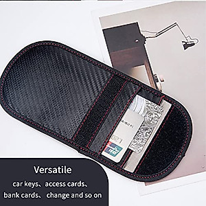 Arbootjin Faraday Bag,Faraday Key Fob Protector Faraday Cage Faraday Pouch - Car Key Signal Blocking,Anti-Theft Pouch,Anti-Hacking Case Blocker (Black)