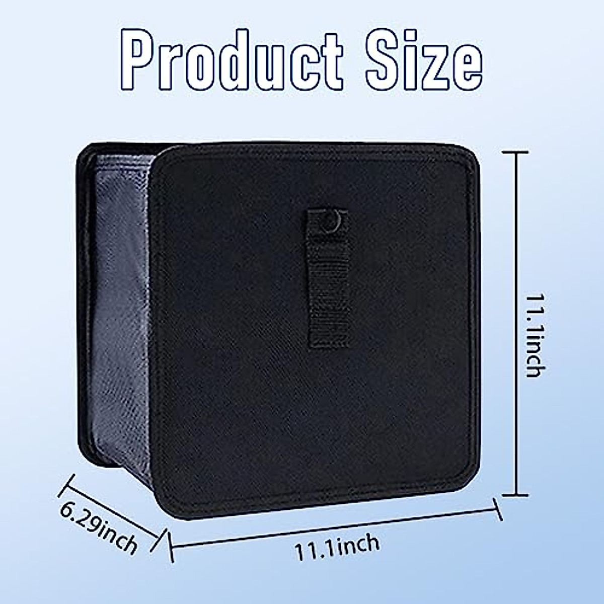 GKmow Pack-1 Hanging Car Trash Bag Can, 8.66" x 8.66" x 5.7" Premium Waterproof Litter Garbage Bag Organizer, Universal for Cars, Sedans, SUVs (Black)