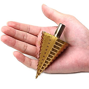 Driak 4-52mm Metric HSS Titanium Surface Step Drill Bit Set for Wood Metal Hard Materials Hole Drilling Tool