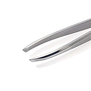 GERMANIKURE Slanted Tweezers in Leather Case - Made in Solingen Germany