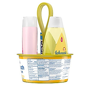 Johnson's First Touch Baby Gift Set, Baby Bath, Skin & Hair Essential Products, Kit for New Parents with Wash & Shampoo, Lotion, & Diaper Rash Cream, Hypoallergenic & Paraben-Free, 4 Items