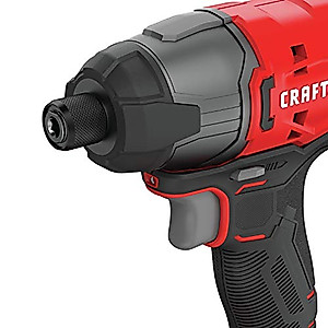 CRAFTSMAN 20V MAX Impact Driver Kit, 1 Battery, 1/4-Inch (CMCF800C1) , Red