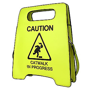 Ondeam CAUTION Shoulder bag,PU Crossbody Tote Handbag for Women(Green)