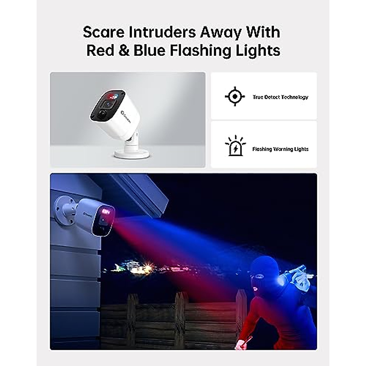 Swann Security Camera, 1080p DVR Bullet Surveillance Cameras with 1TB HDD, 8 Channel 8 Cam, Indoor Outdoor Wired Surveillance Camera, Color Night Vision, Heat Motion Detection, LEDs