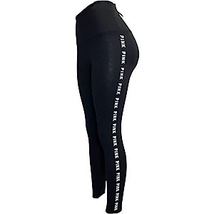 Victoria's Secret Pink Active High Waist Full Length Cotton Legging Black/White Size X-Large New