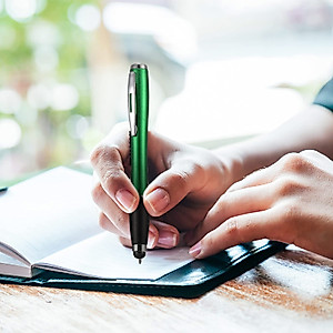 Zonon 10 Pieces Stylus Pens with Light 3-in-1 Multi-Function Touch Screen Pens LED Light Stylus Ballpoint for Smartphones Tablets PC Pads for Homes Offices Writing in The Dark