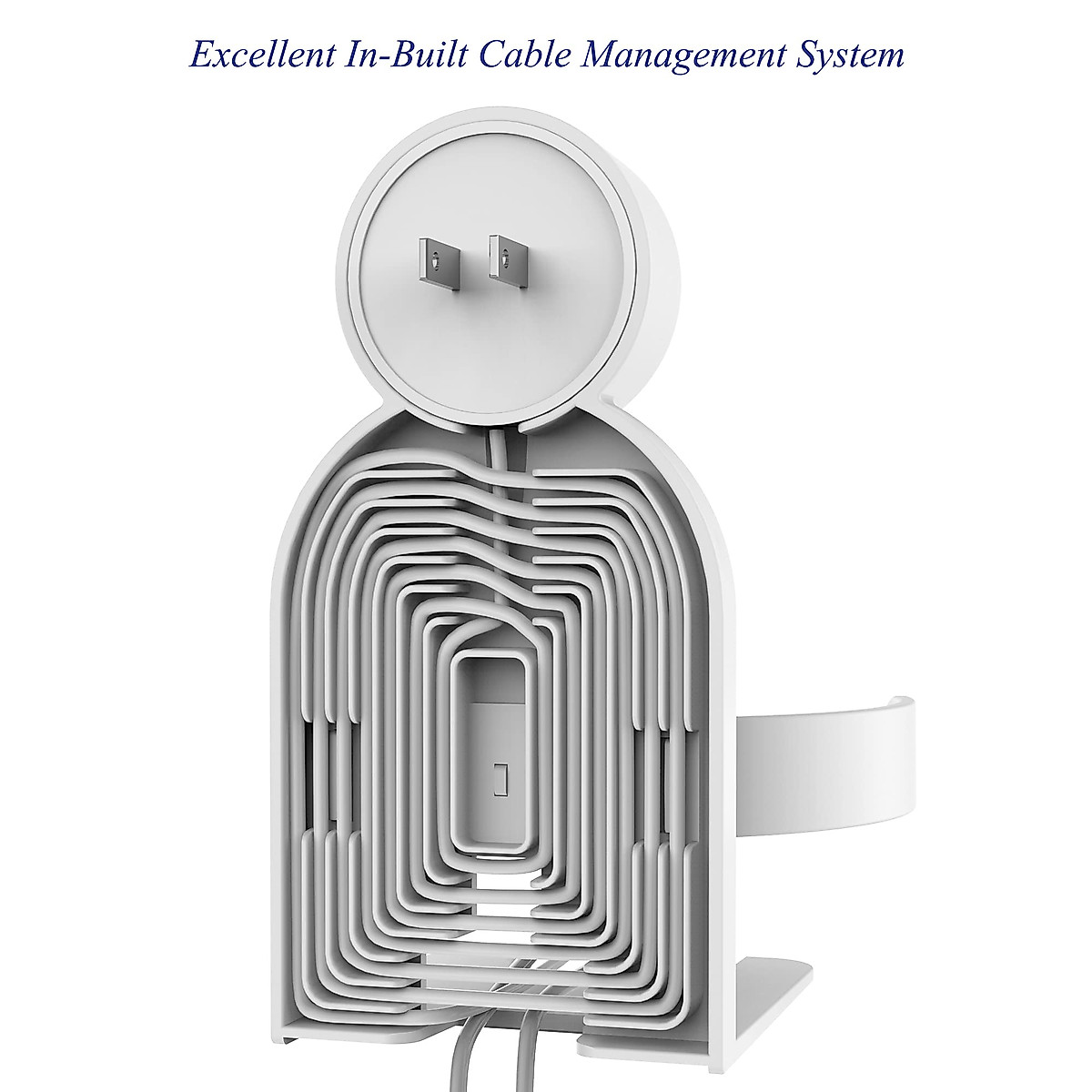 Premium SCREWLESS Google Nest WiFi Router Mount for Google WiFi Mesh, Google WiFi Point & Google WiFi (2nd Generation) AC2200 with [in-Built Cable Management System]
